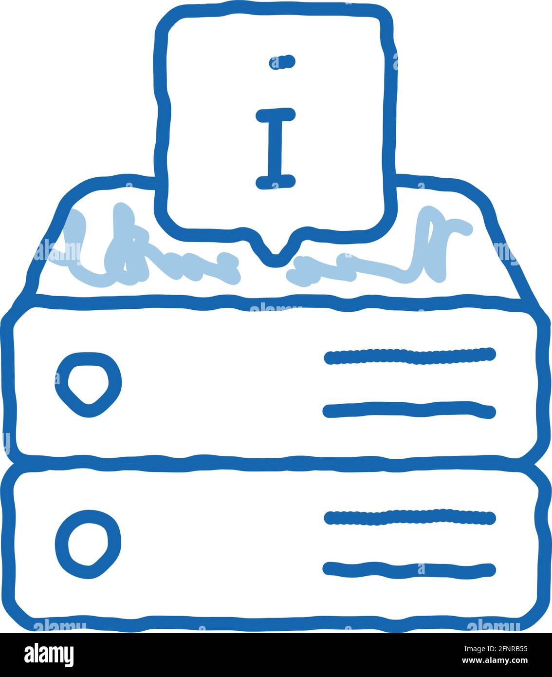 information on server for machine learning doodle icon hand drawn ...