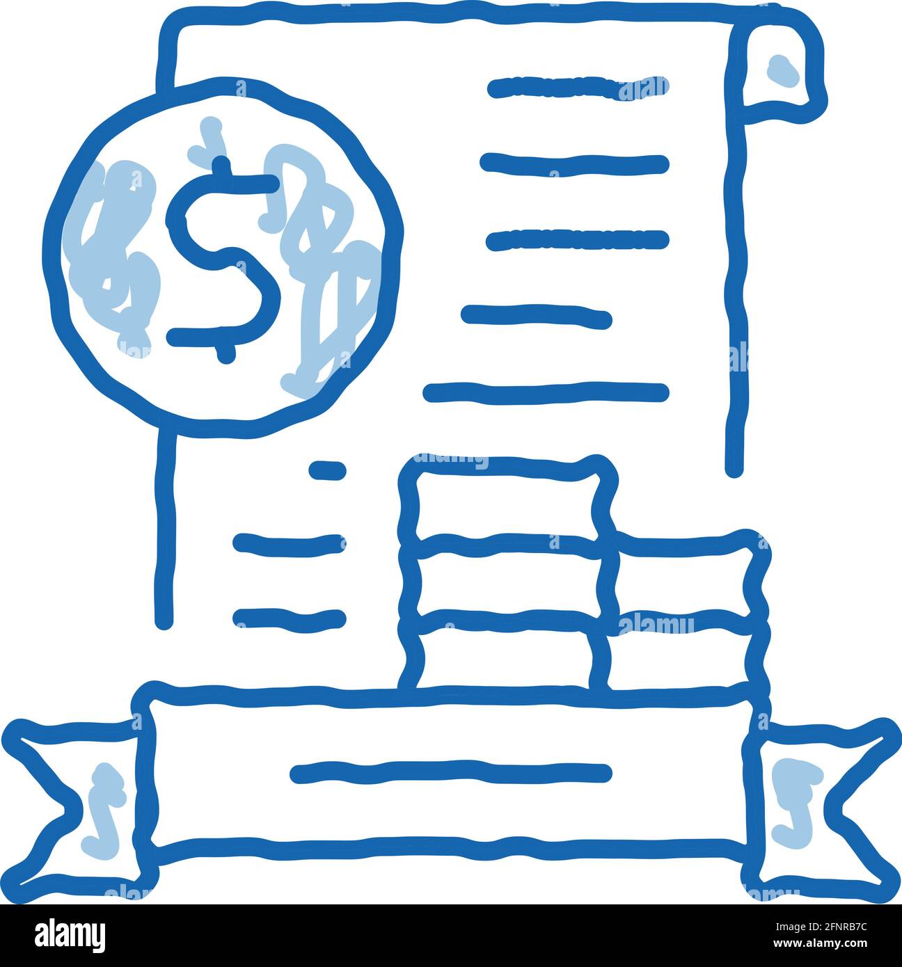 banking license doodle icon hand drawn illustration Stock Vector Image ...