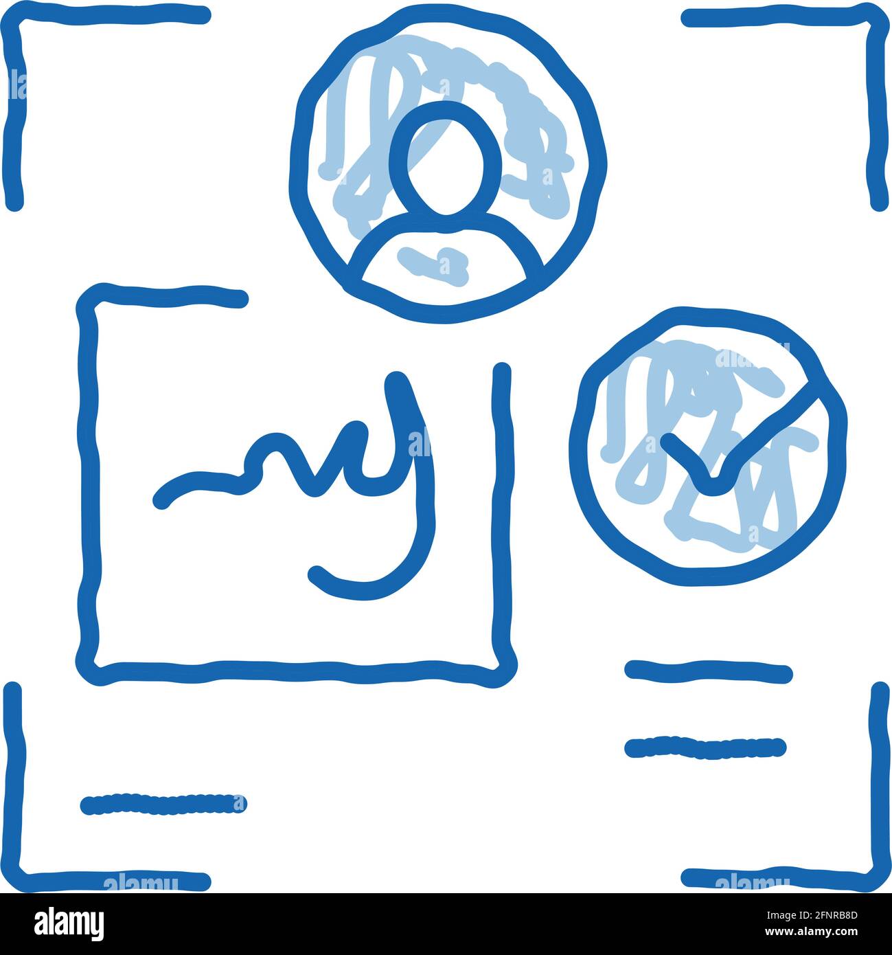 electronic signature identity doodle icon hand drawn illustration Stock ...