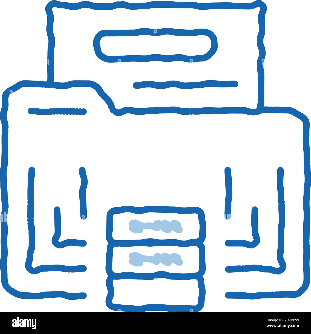 digital machine learning doodle icon hand drawn illustration Stock ...