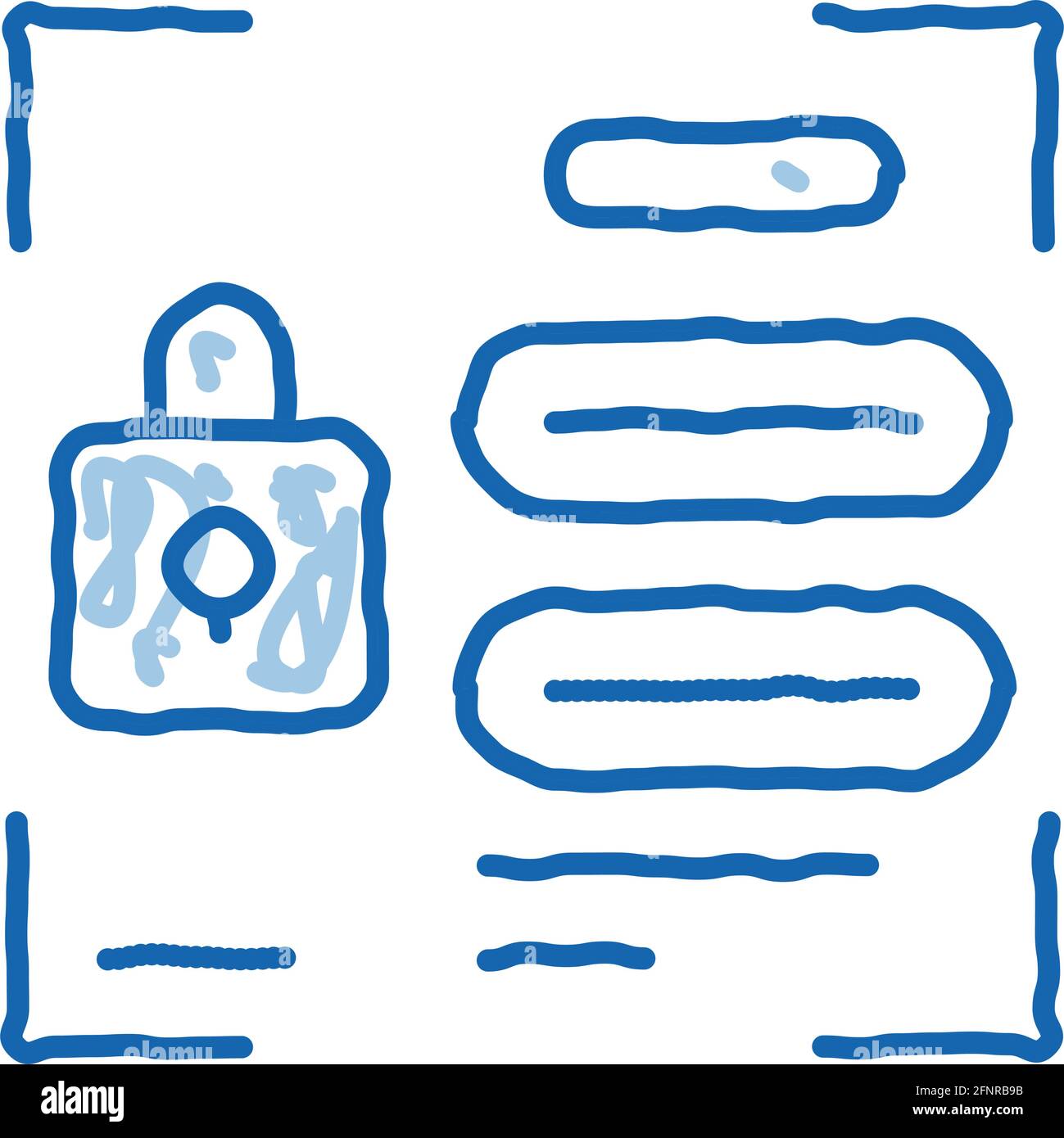 password for identity doodle icon hand drawn illustration Stock Vector ...