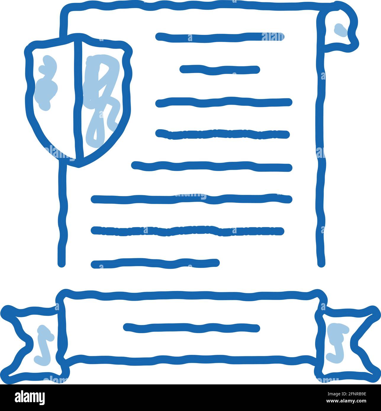 insurance license doodle icon hand drawn illustration Stock Vector ...