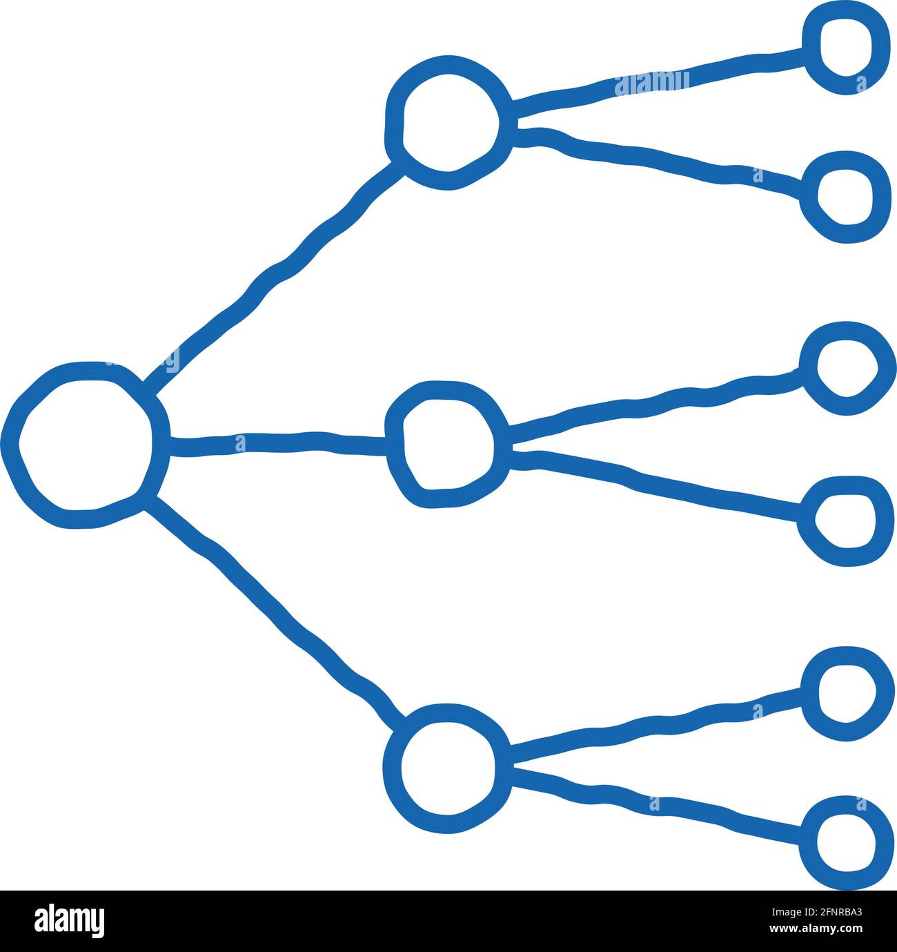 neural network doodle icon hand drawn illustration Stock Vector Image ...