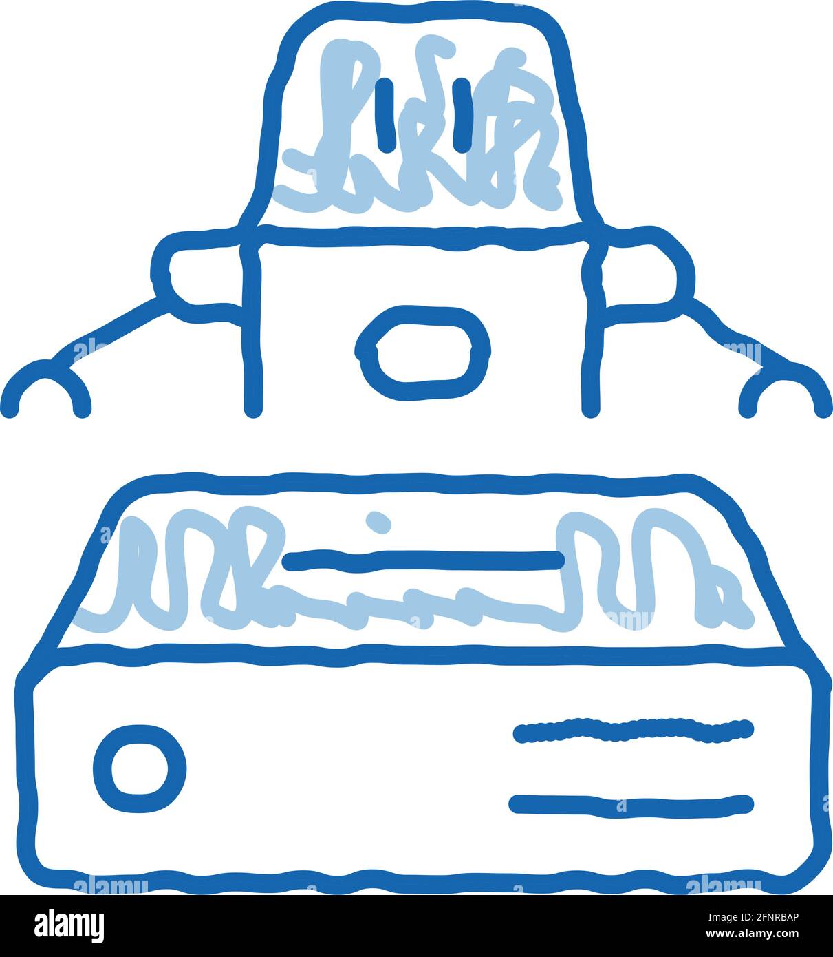 automation machine learning doodle icon hand drawn illustration Stock ...