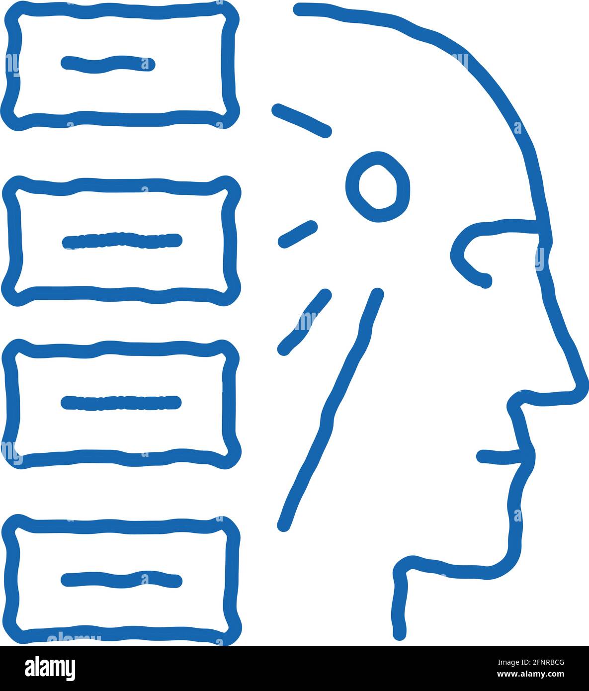 algorithm machine learning doodle icon hand drawn illustration Stock ...