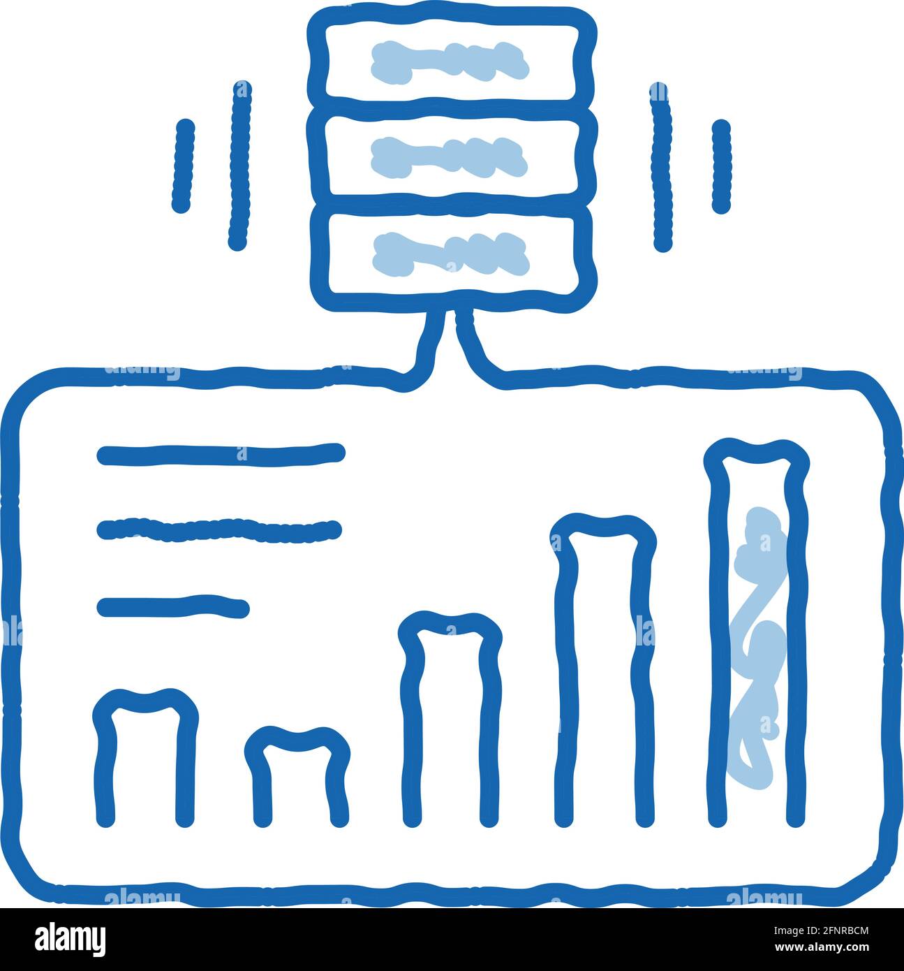 infographic research of machine learning doodle icon hand drawn ...