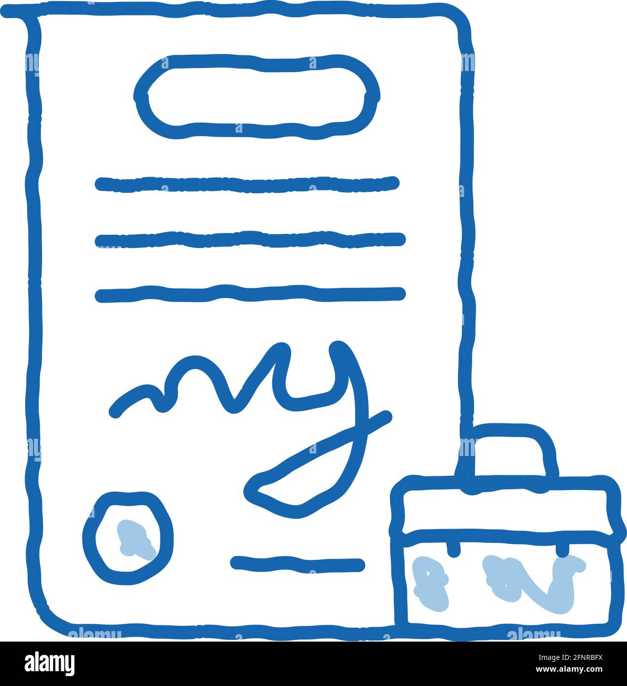 contract policy doodle icon hand drawn illustration Stock Vector Image ...