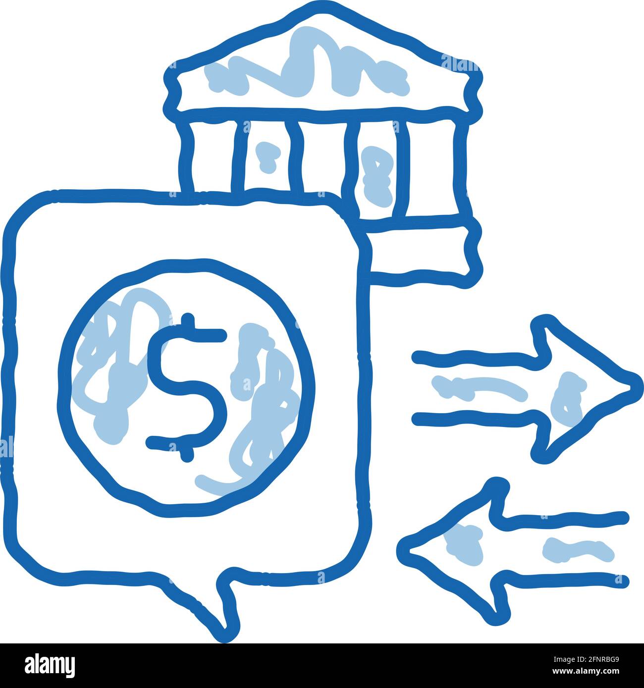 fiscal policy doodle icon hand drawn illustration Stock Vector Image ...