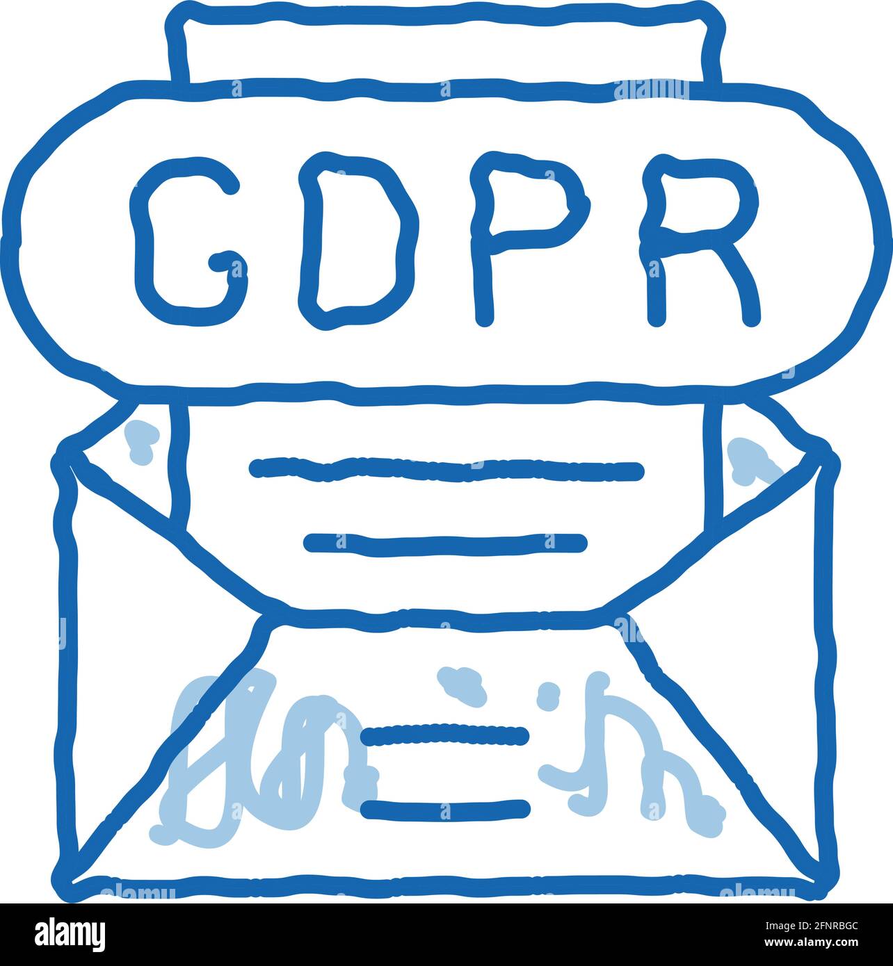 confidentiality policy doodle icon hand drawn illustration Stock Vector ...