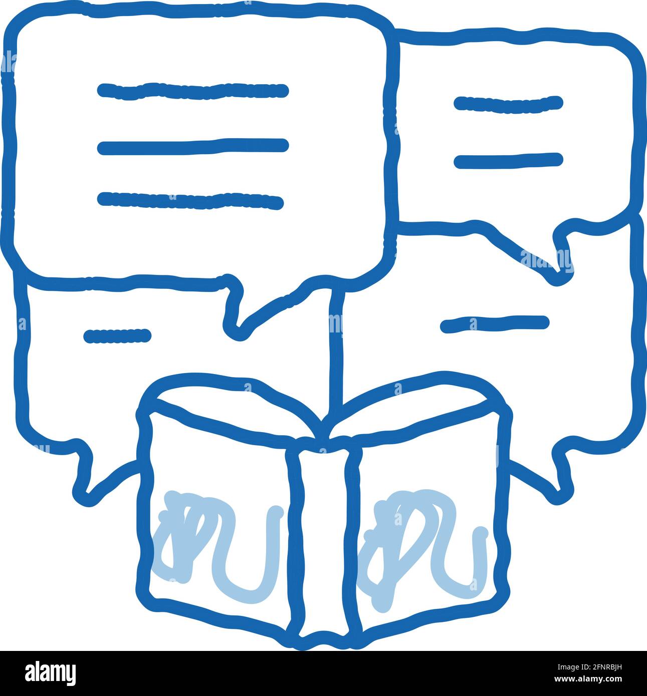 story researcher doodle icon hand drawn illustration Stock Vector Image ...