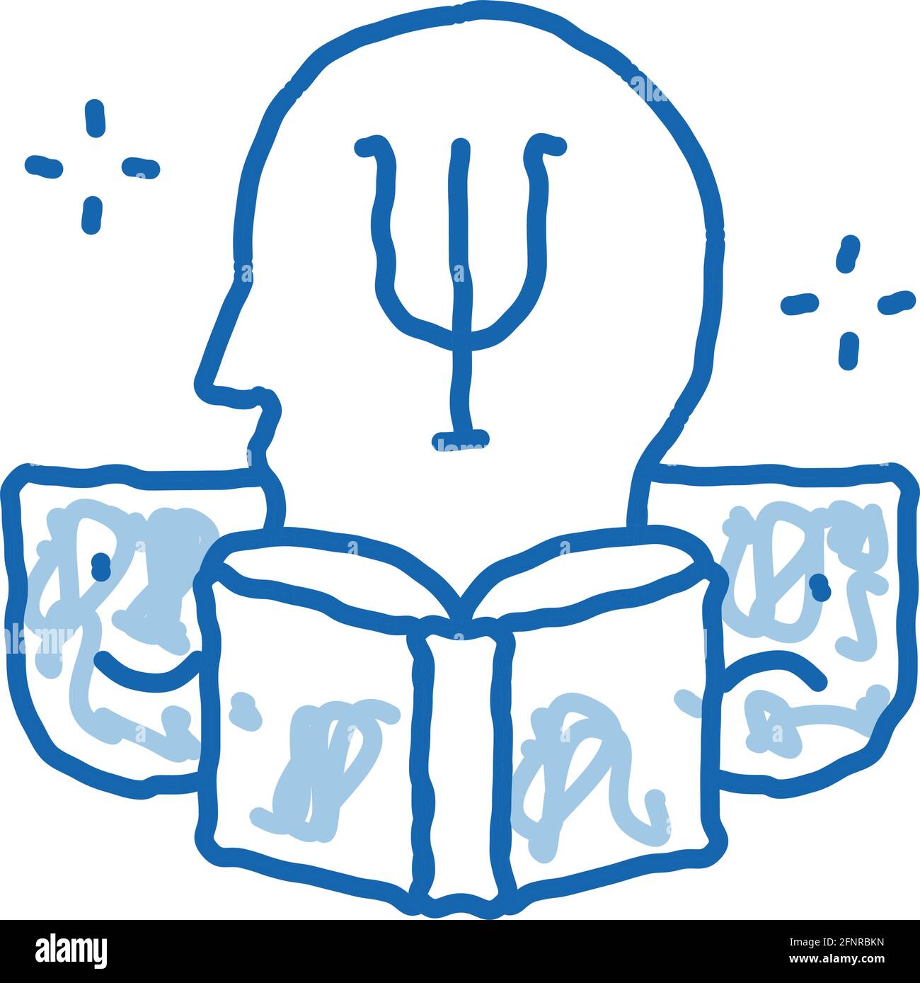 psychology researcher doodle icon hand drawn illustration Stock Vector ...