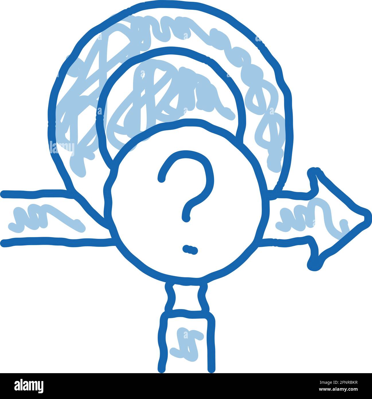 strategy researcher doodle icon hand drawn illustration Stock Vector ...