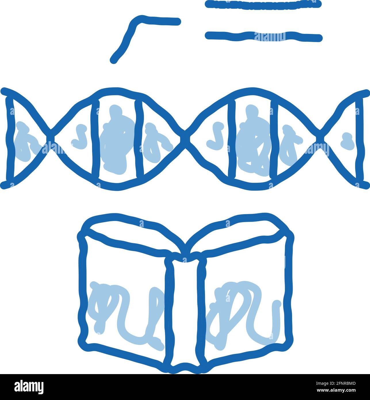 molecule dna researcher doodle icon hand drawn illustration Stock ...