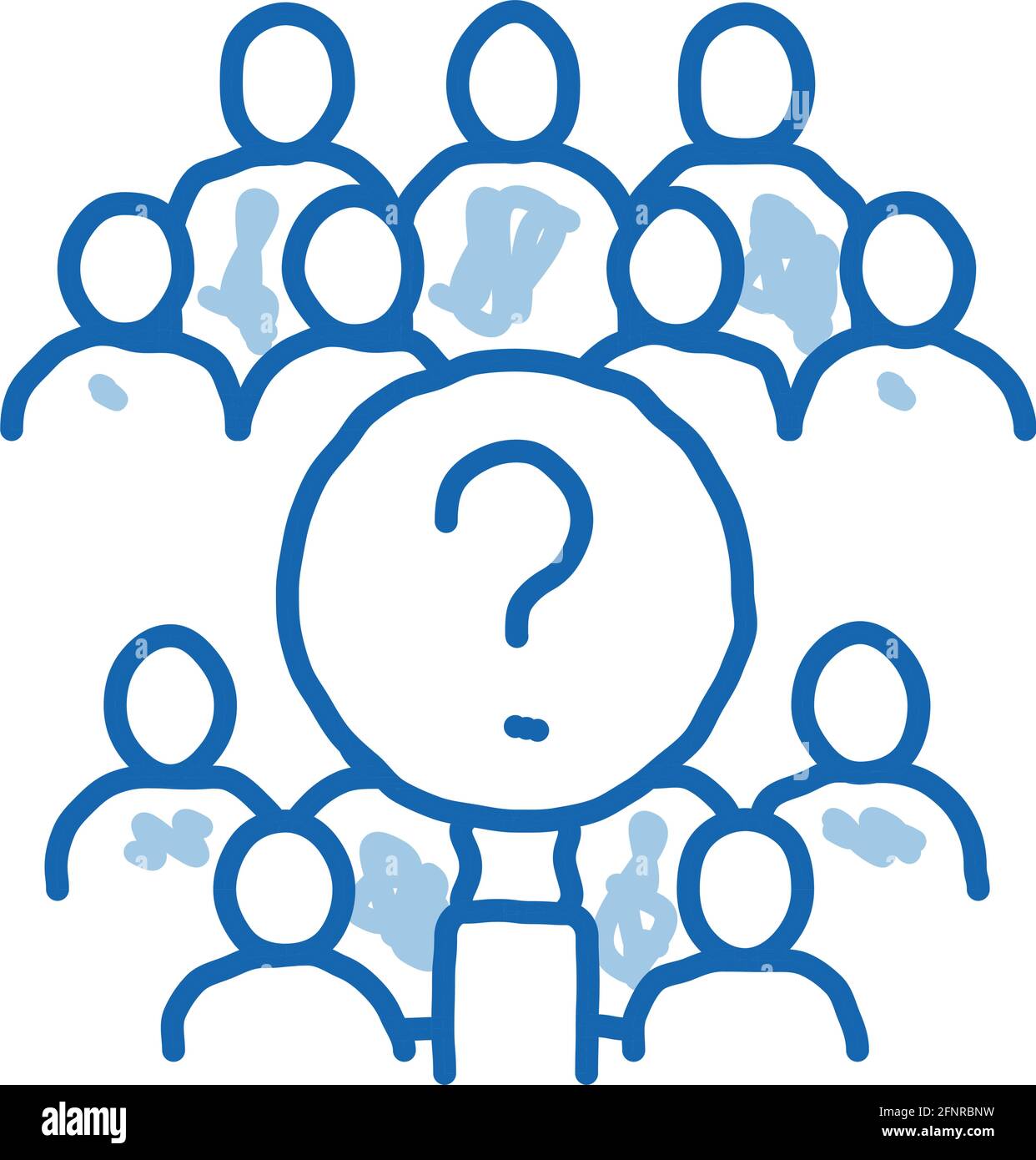 demography researcher doodle icon hand drawn illustration Stock Vector ...