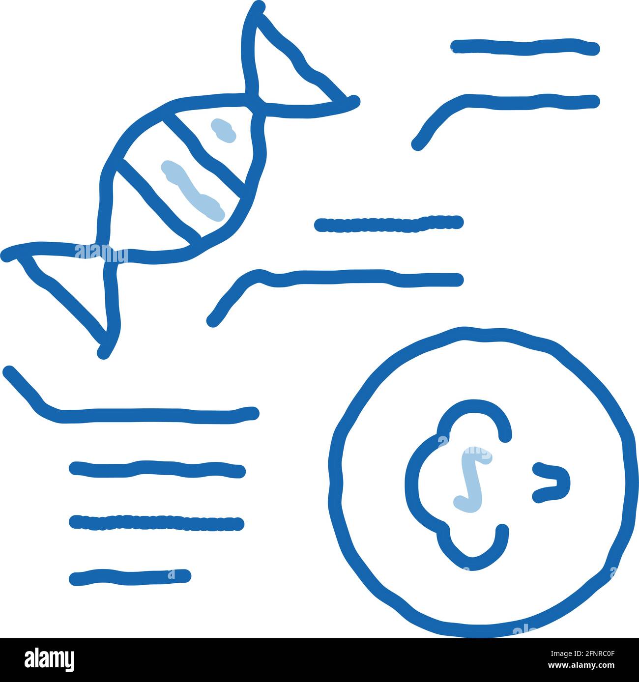 genetic disease asthma doodle icon hand drawn illustration Stock Vector ...