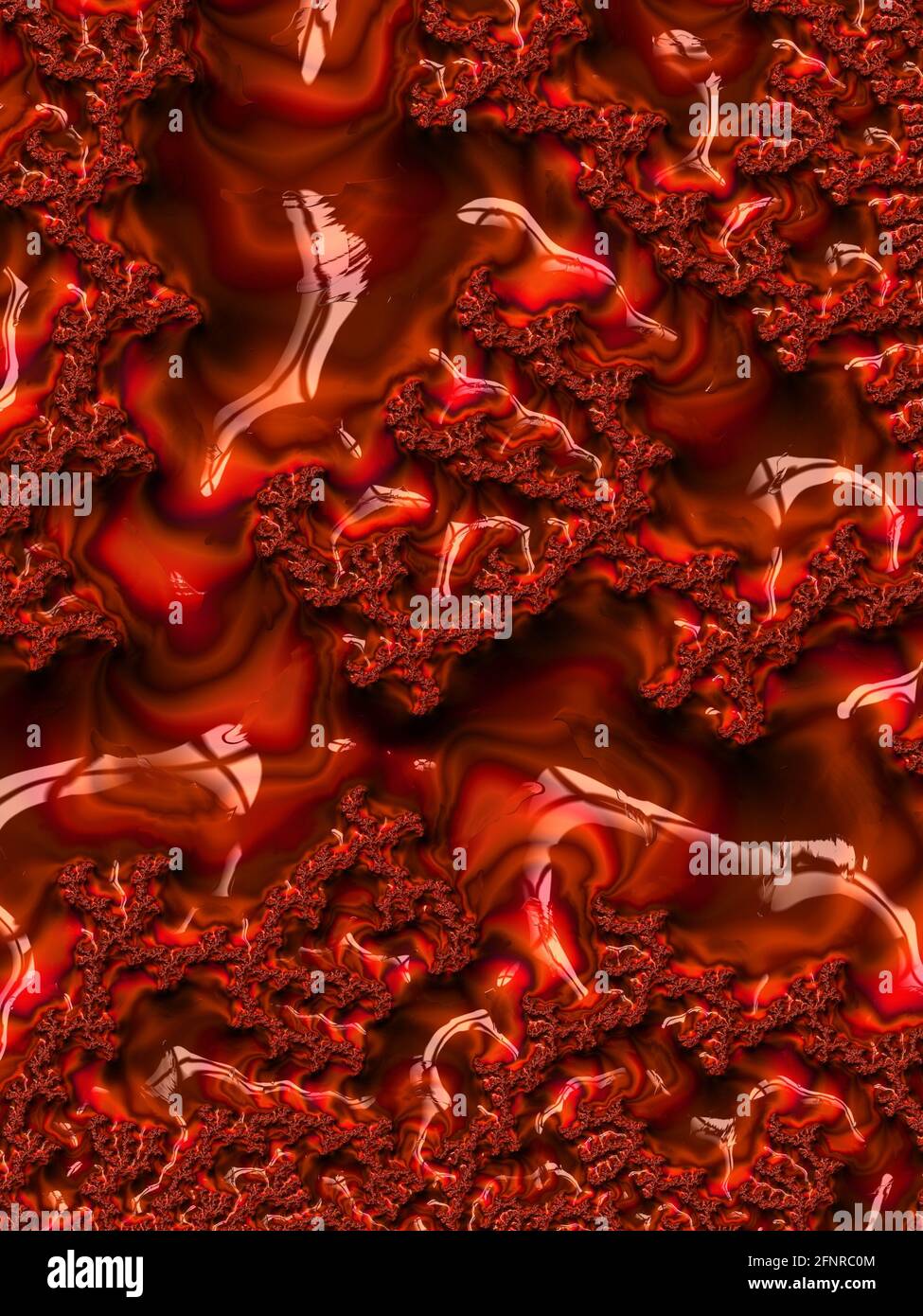 Abstract deep orange red volcano liquid lava on rocks background design ...