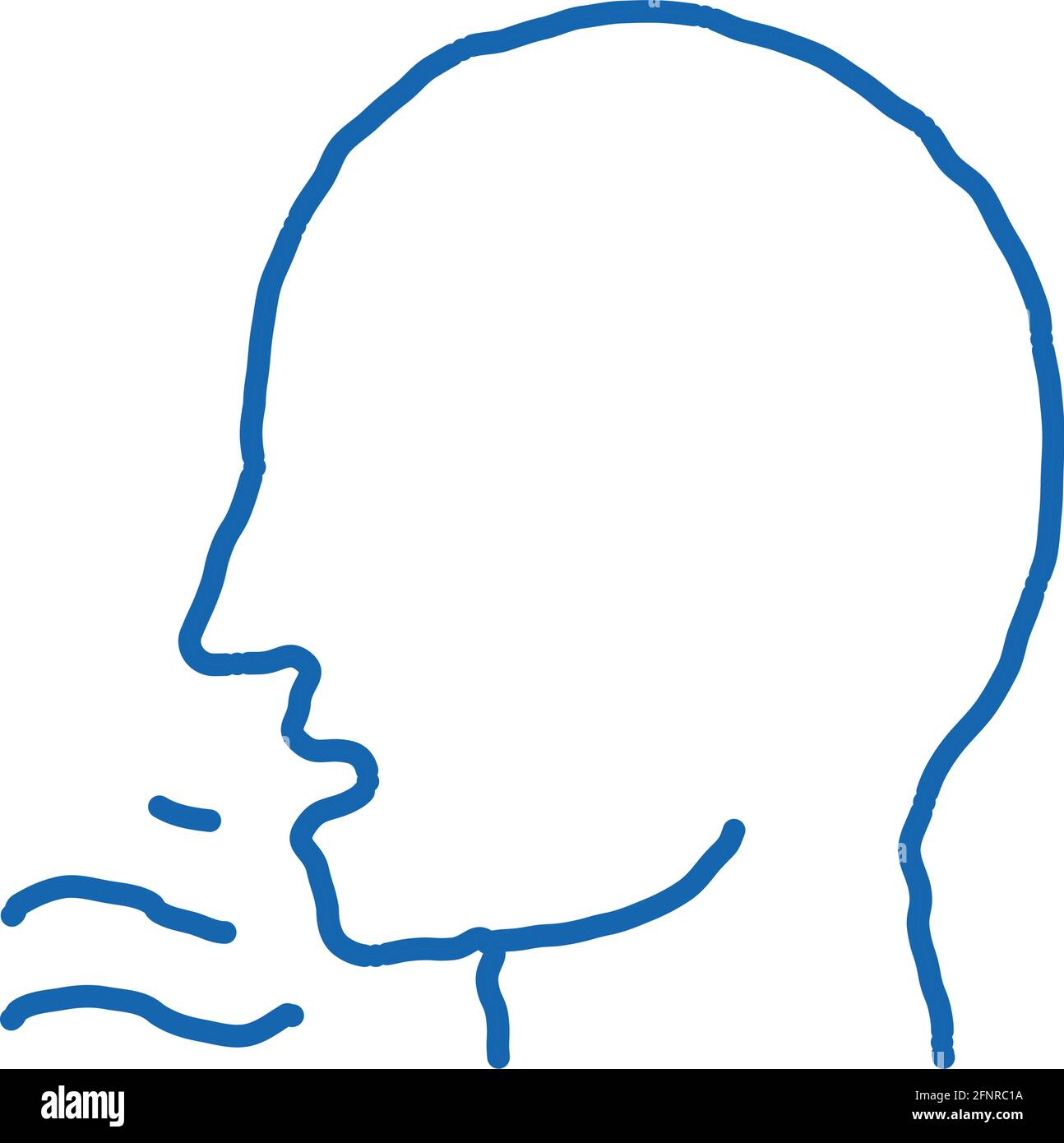 gasping human doodle icon hand drawn illustration Stock Vector Image ...