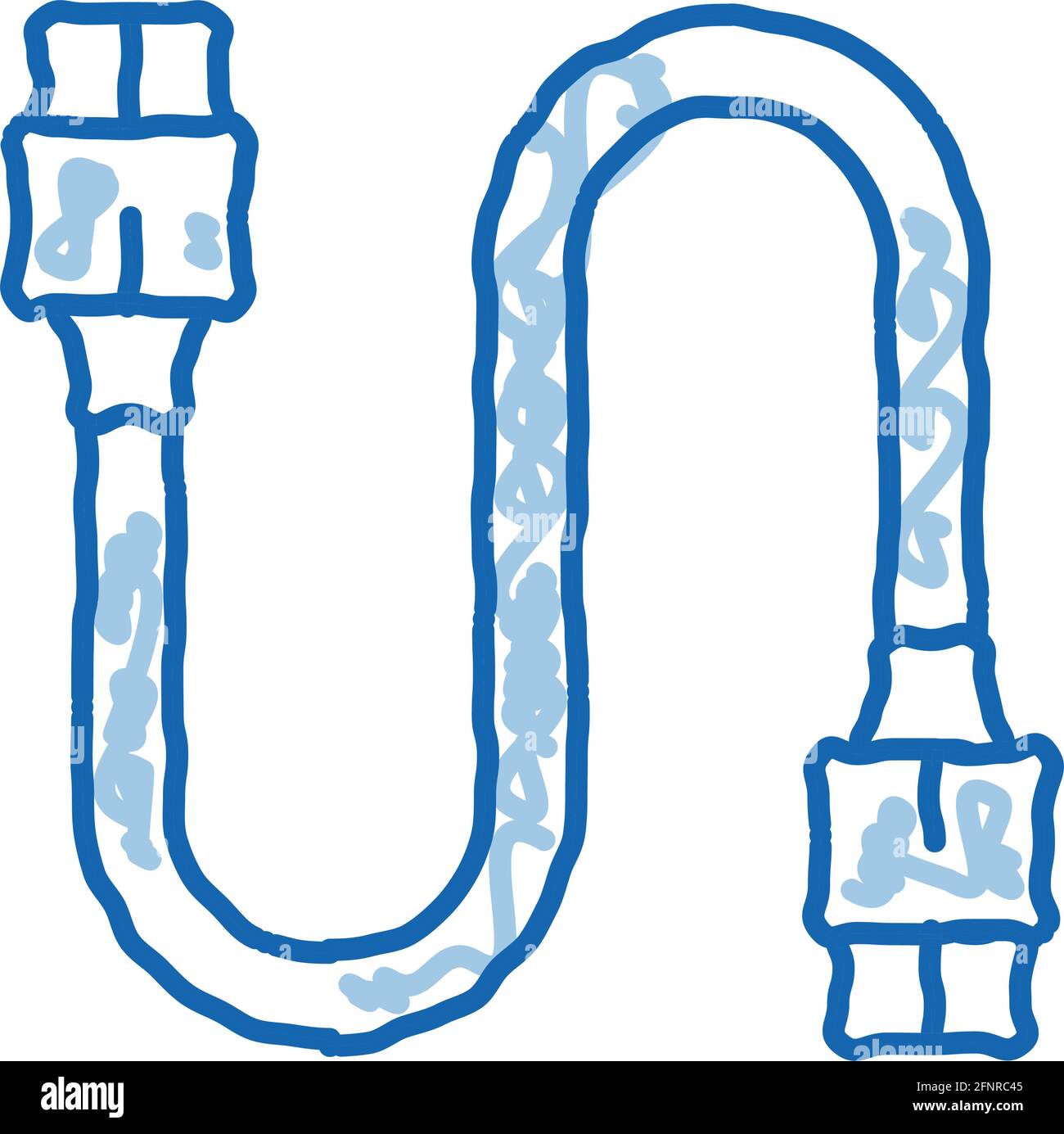 electonic cord computer detail doodle icon hand drawn illustration ...