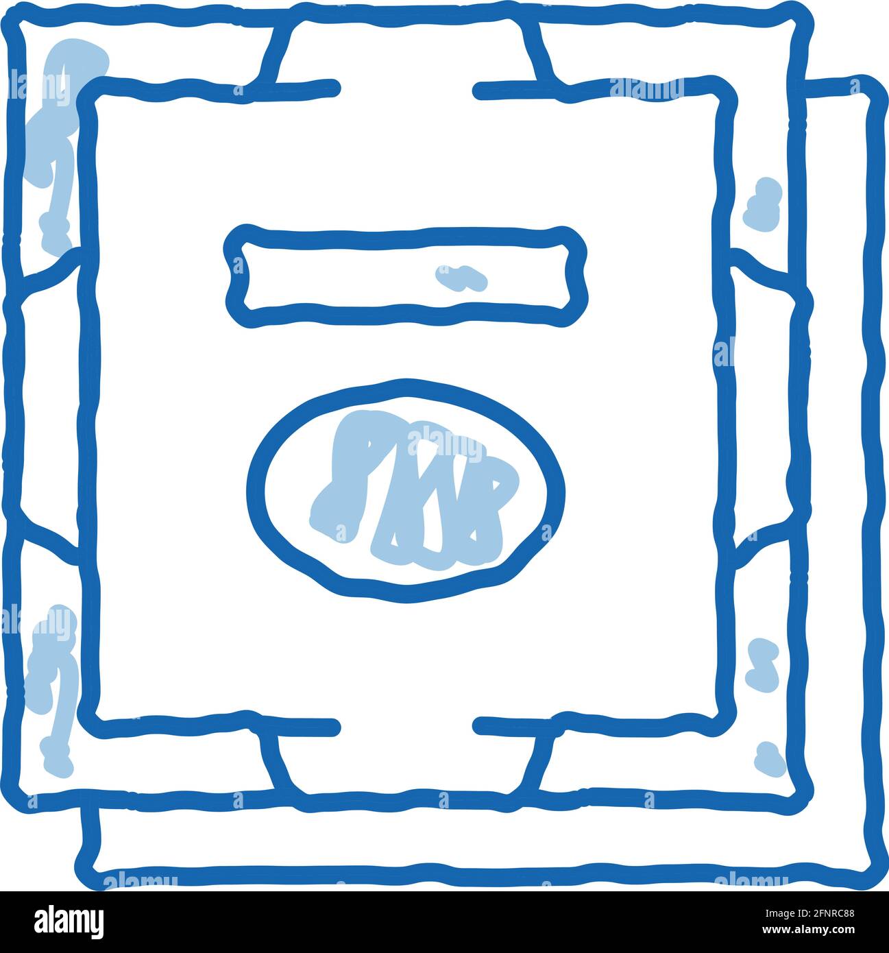 processor computer component doodle icon hand drawn illustration Stock ...