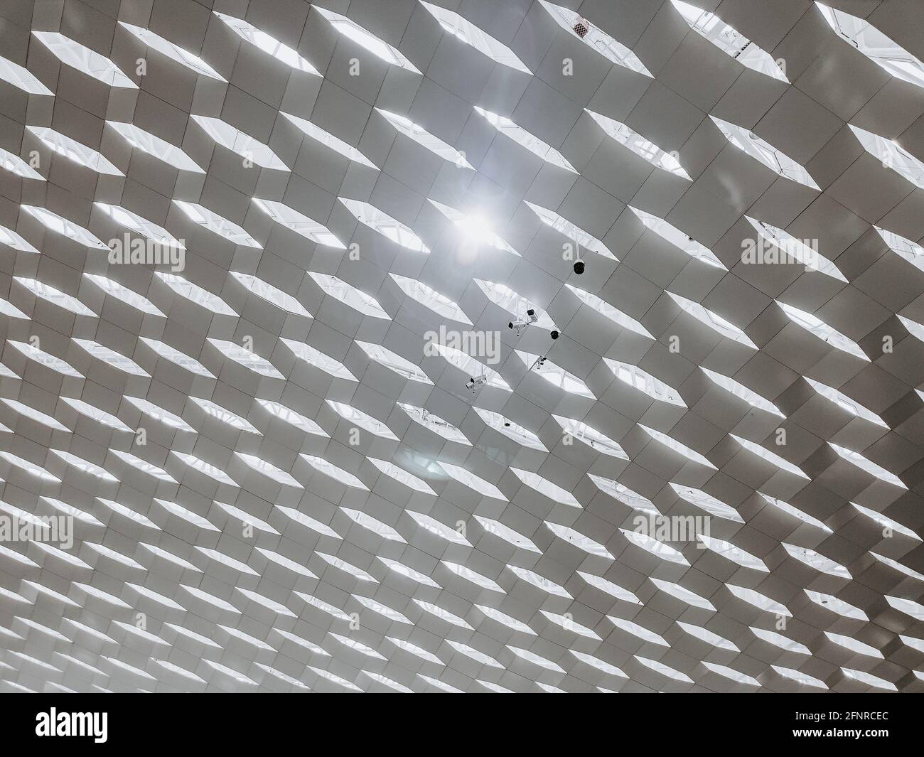Ceiling of a building with contemporary architectural design Stock ...