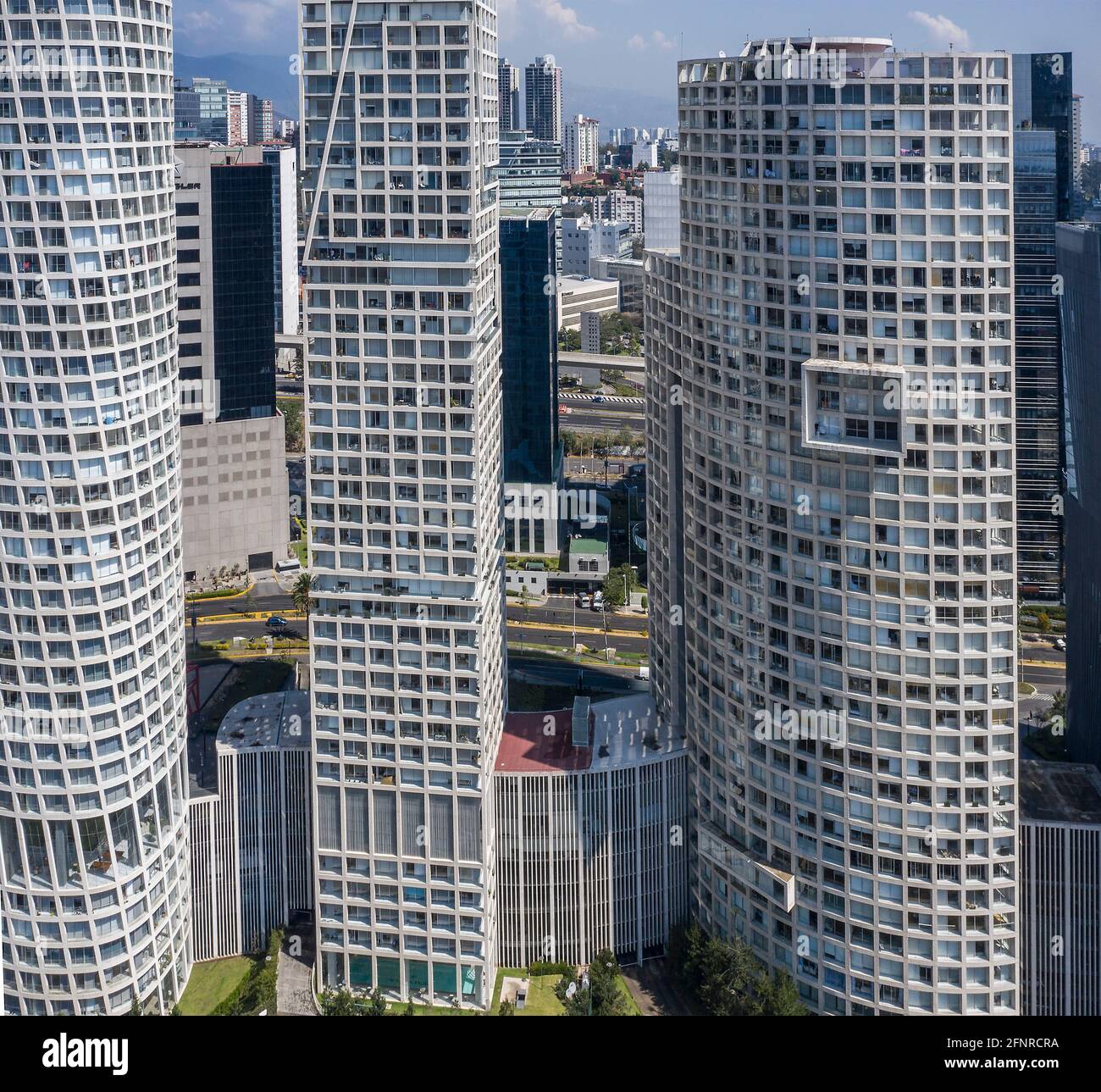 High-rise sktscraper buildings Paseo de los Arquitectos, Santa Fe ...