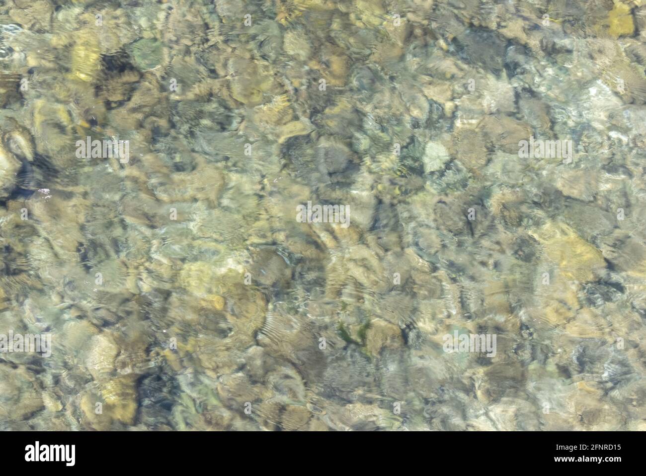 rocks distorted below the surface of water Stock Photo - Alamy