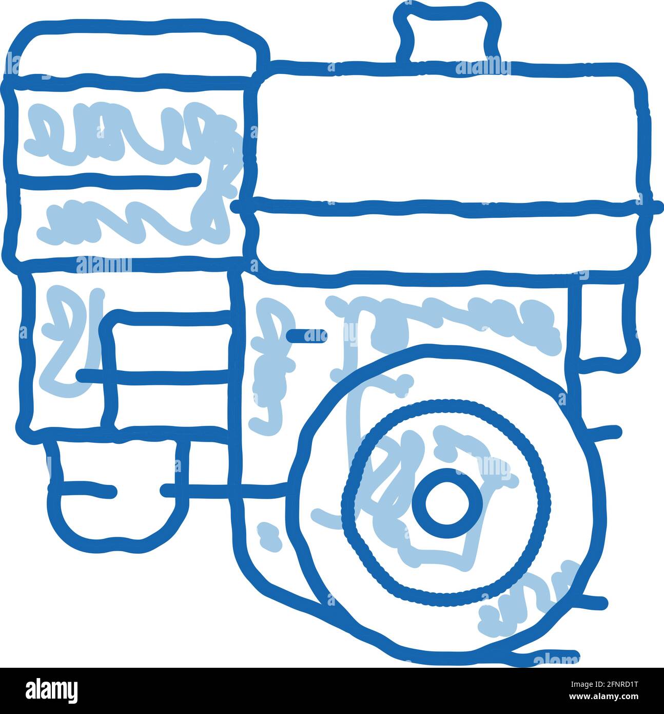 engine motor kart doodle icon hand drawn illustration Stock Vector ...