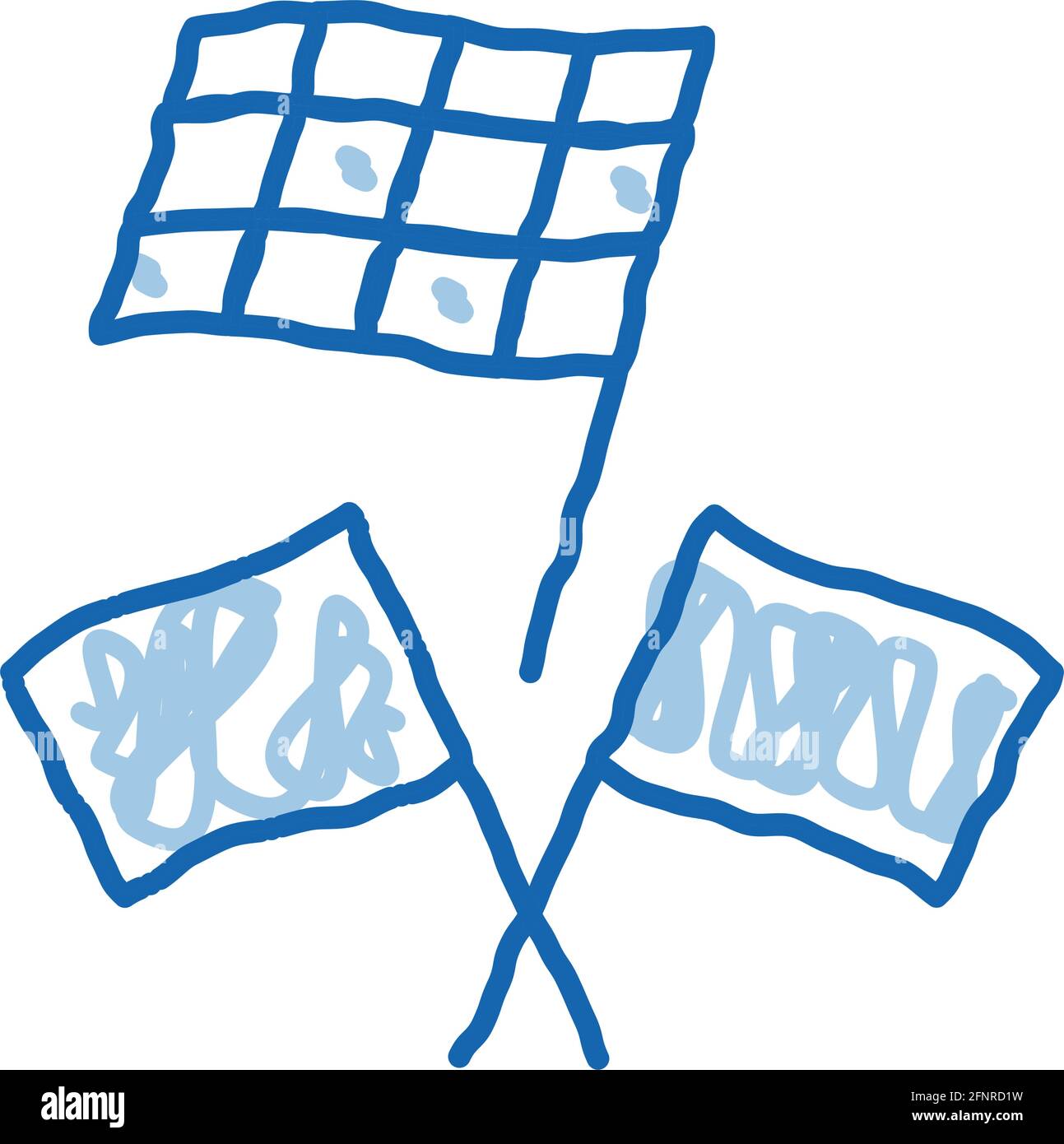 racing flags doodle icon hand drawn illustration Stock Vector Image ...