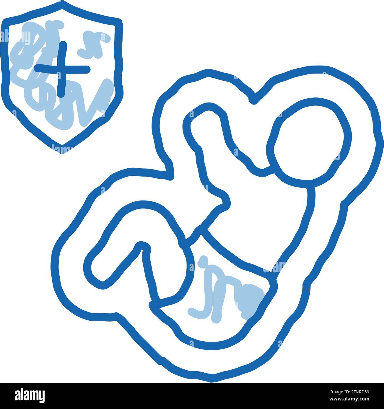 Born In Shirt Doodle Icon Hand Drawn Illustration Stock Vector Image
