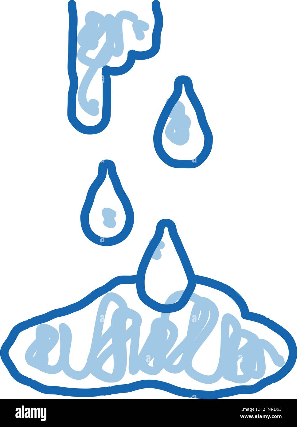 water broke doodle icon hand drawn illustration Stock Vector Image ...
