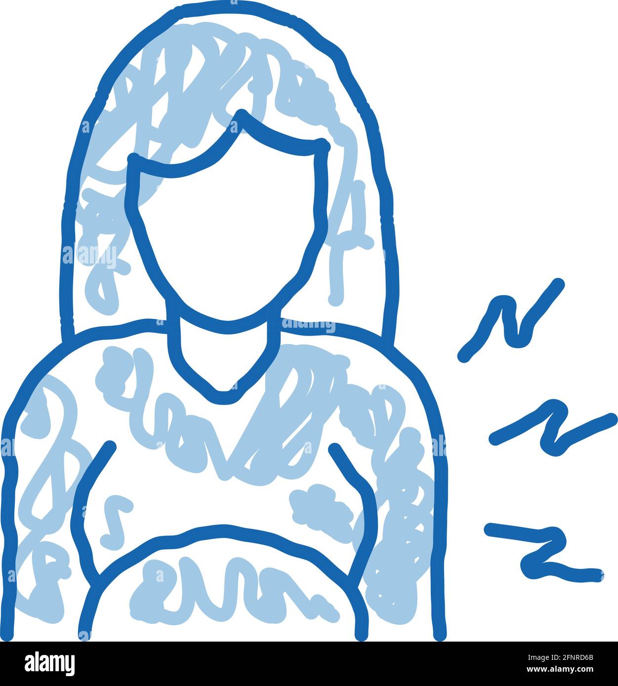 contractions pregnant woman doodle icon hand drawn illustration Stock ...