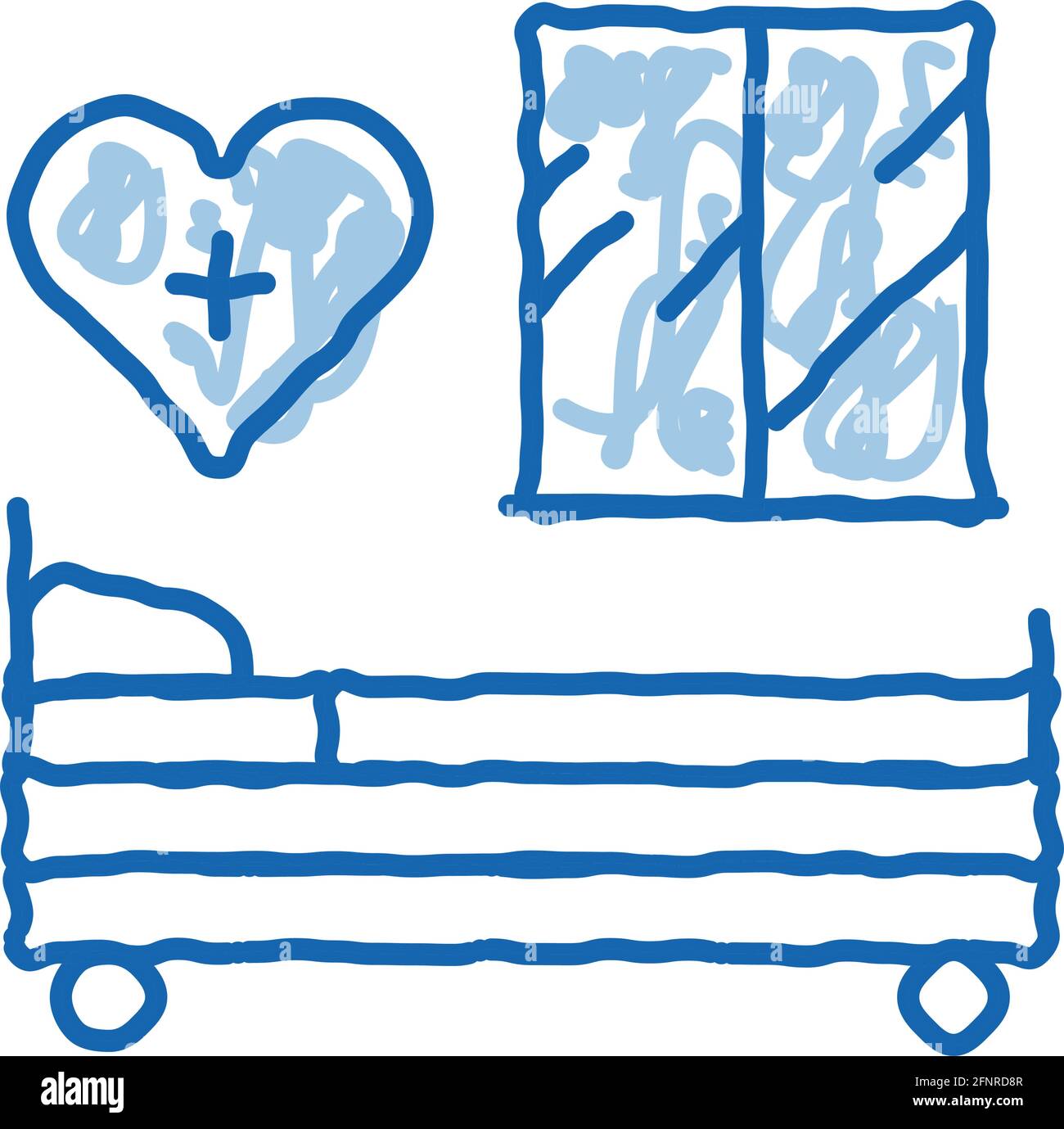 prenatal ward maternity hospital doodle icon hand drawn illustration ...