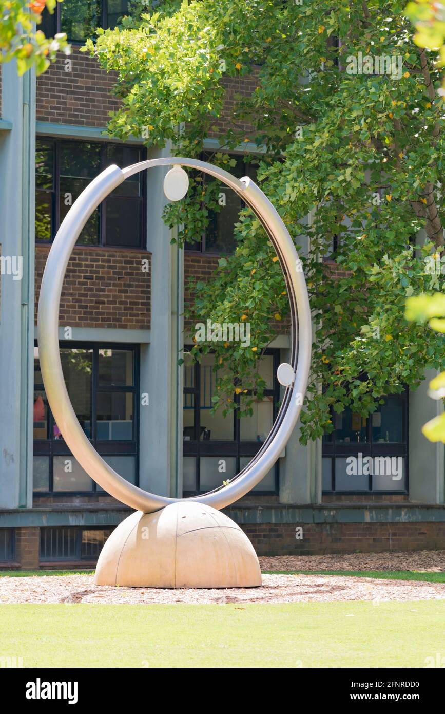 The circular metal ring on the UNSW Library Lawn was designed in 1993 ...