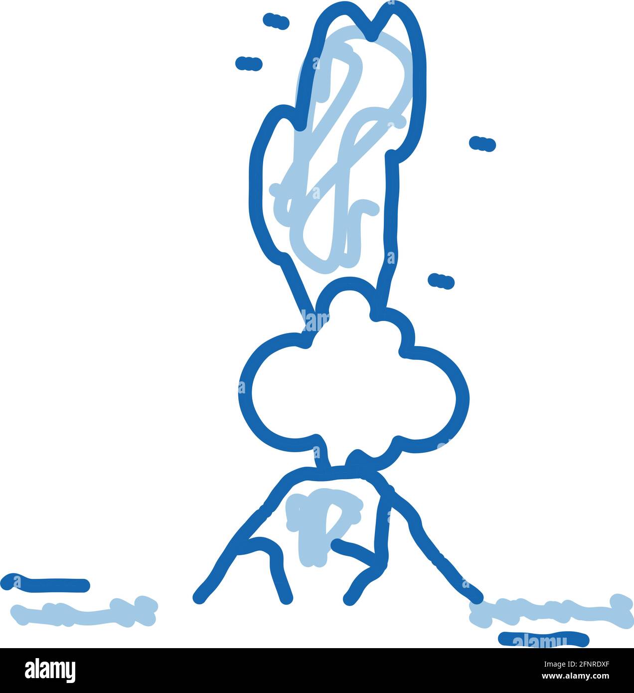 water geyser doodle icon hand drawn illustration Stock Vector Image ...