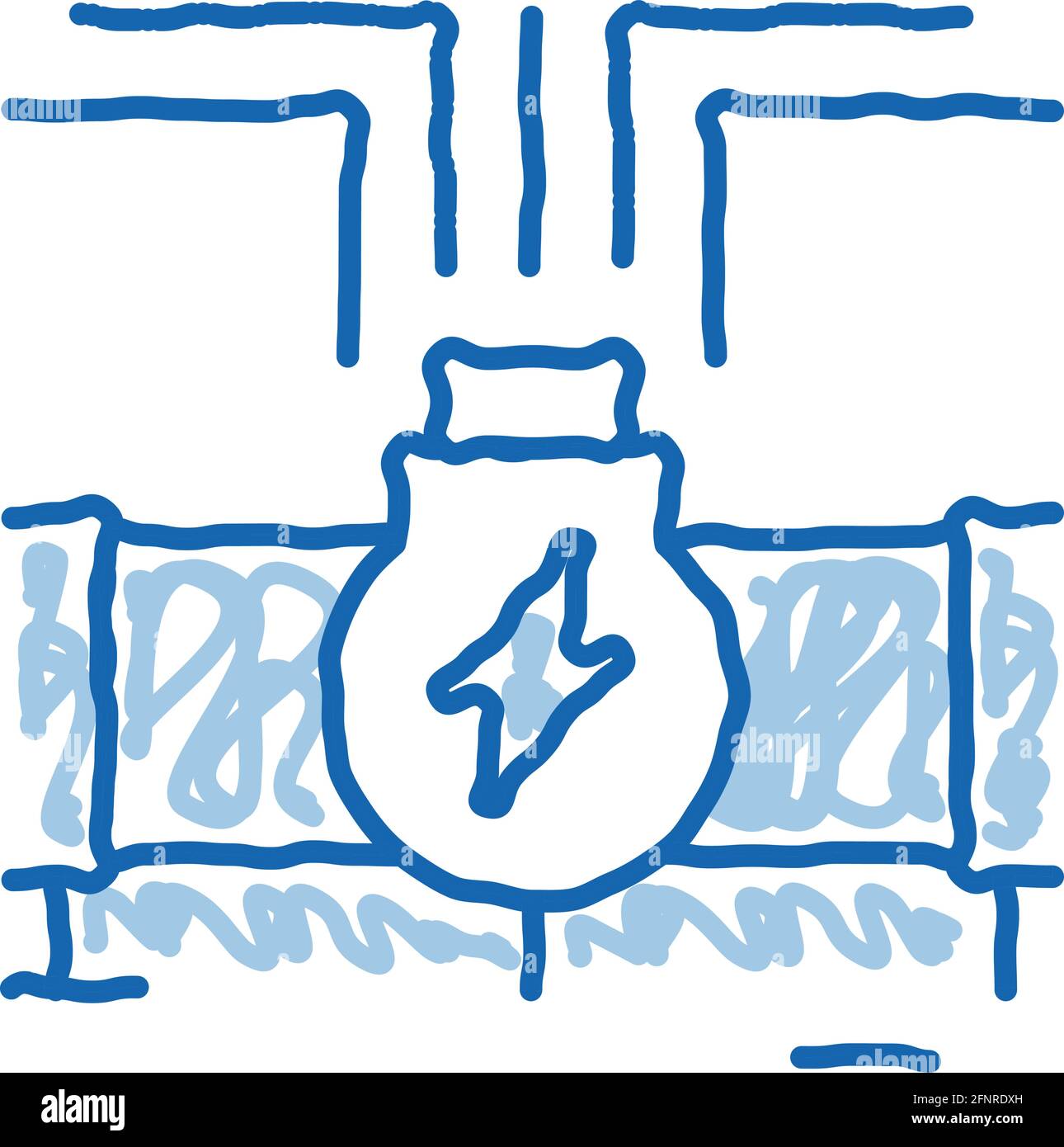 geothermal energy pipe doodle icon hand drawn illustration Stock Vector ...