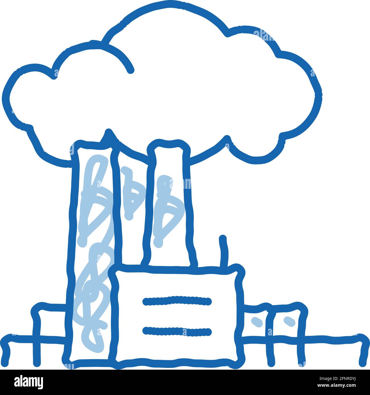 power factory doodle icon hand drawn illustration Stock Vector Image ...