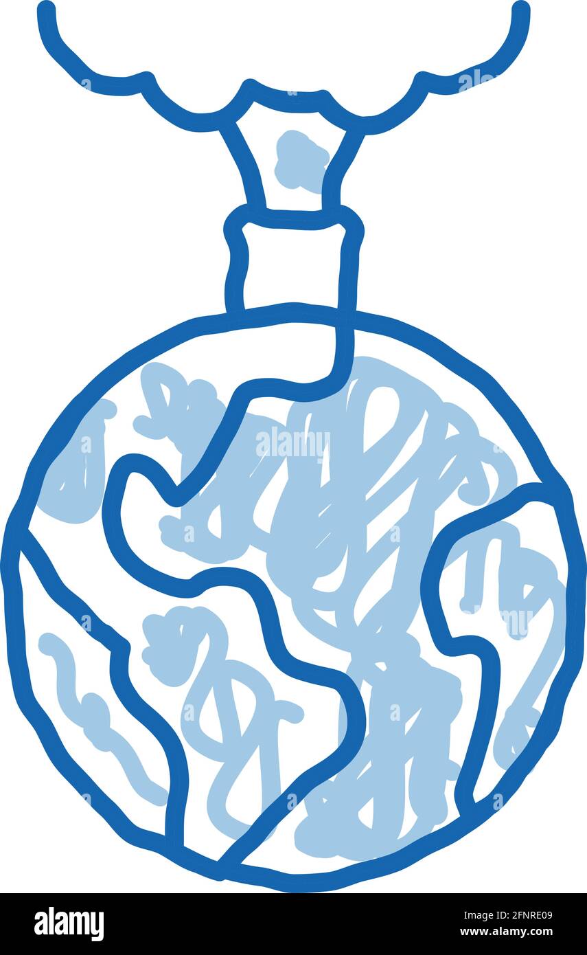 planet pollution doodle icon hand drawn illustration Stock Vector Image ...