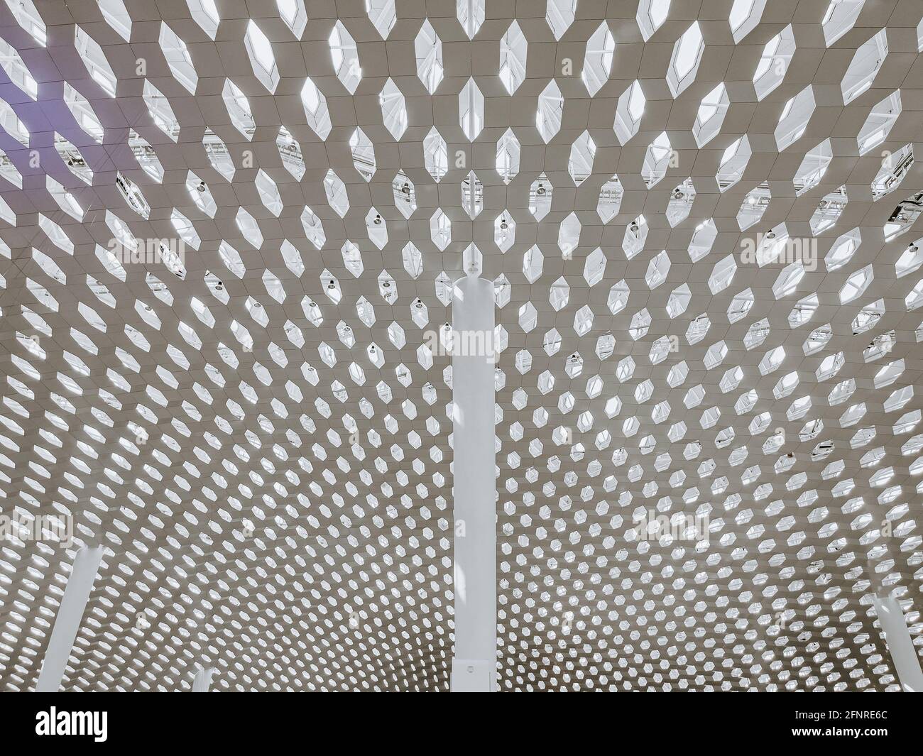 Ceiling of a building with contemporary architectural design Stock ...