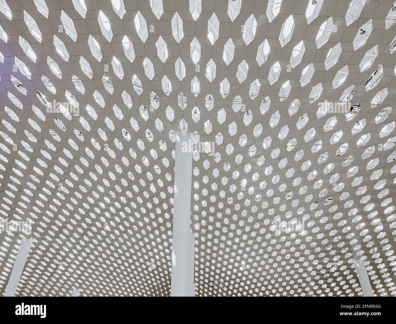 Ceiling of a building with contemporary architectural design Stock ...
