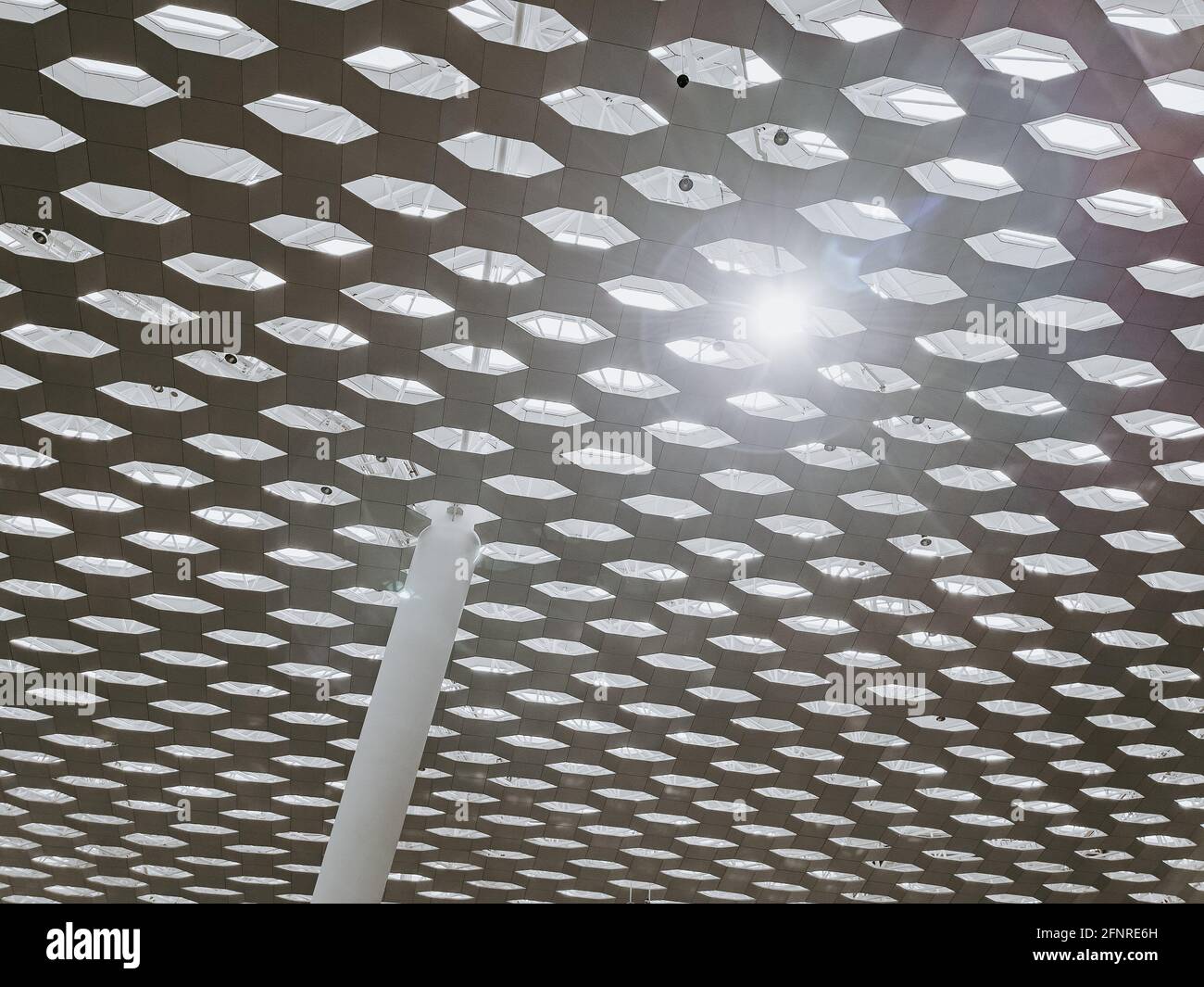 Ceiling of a building with contemporary architectural design Stock ...
