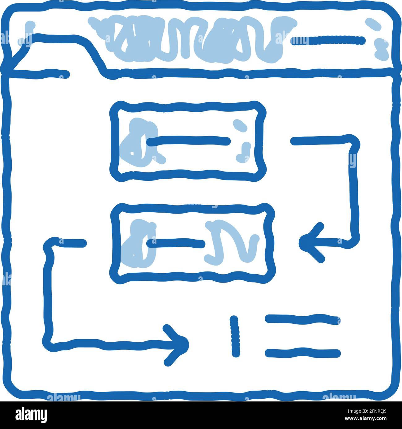 website working process steps doodle icon hand drawn illustration Stock ...
