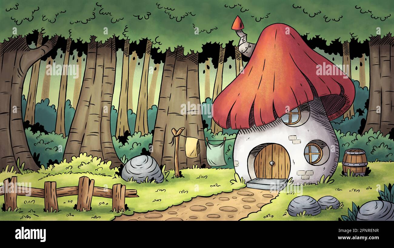 House In A Toadstool Stock Photo - Alamy