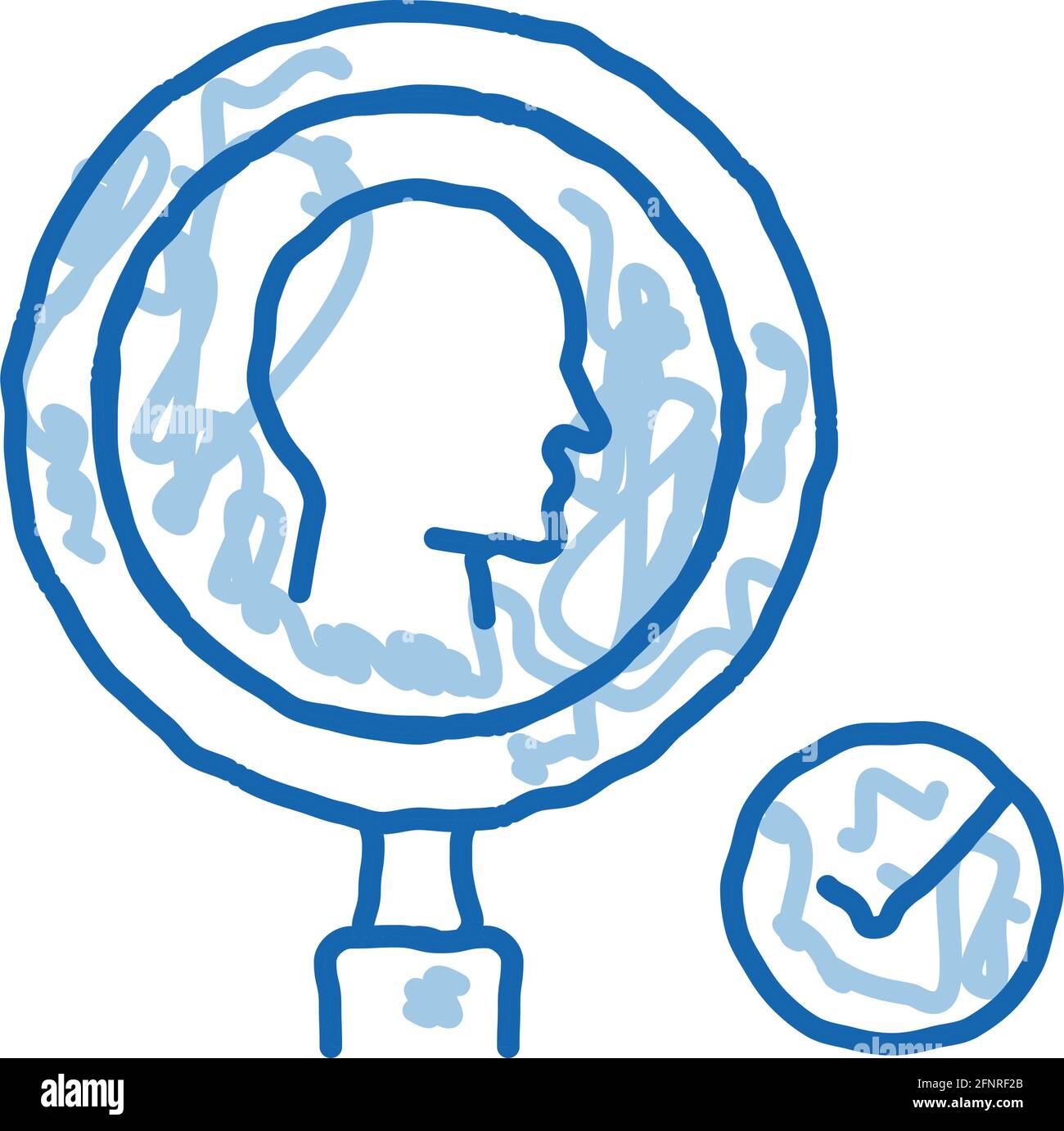human research approved mark doodle icon hand drawn illustration Stock ...
