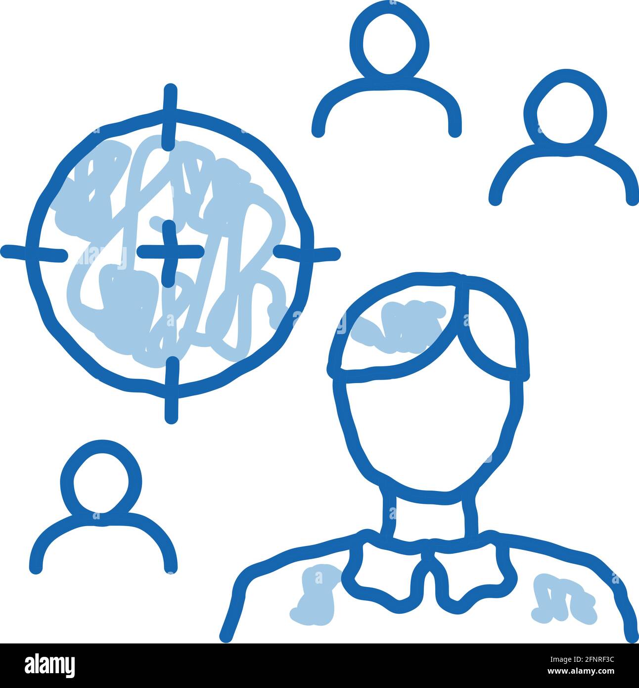 manager aim target doodle icon hand drawn illustration Stock Vector ...