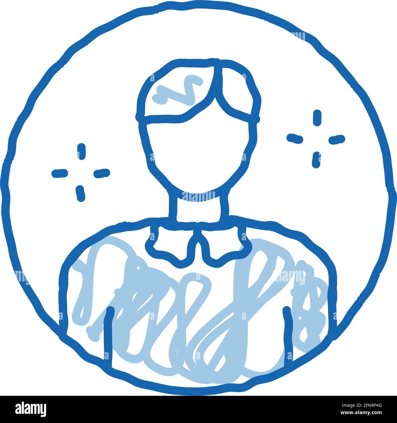 account manager doodle icon hand drawn illustration Stock Vector Image ...