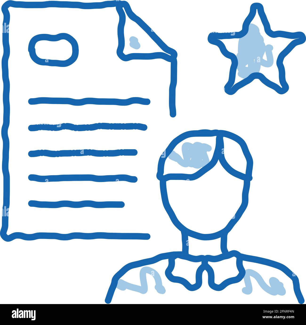 employee cv doodle icon hand drawn illustration Stock Vector Image ...