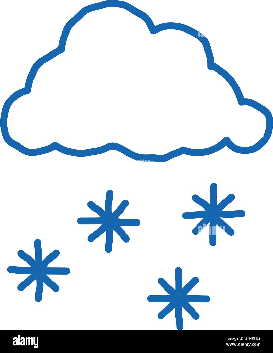 snow weather doodle icon hand drawn illustration Stock Vector Image ...