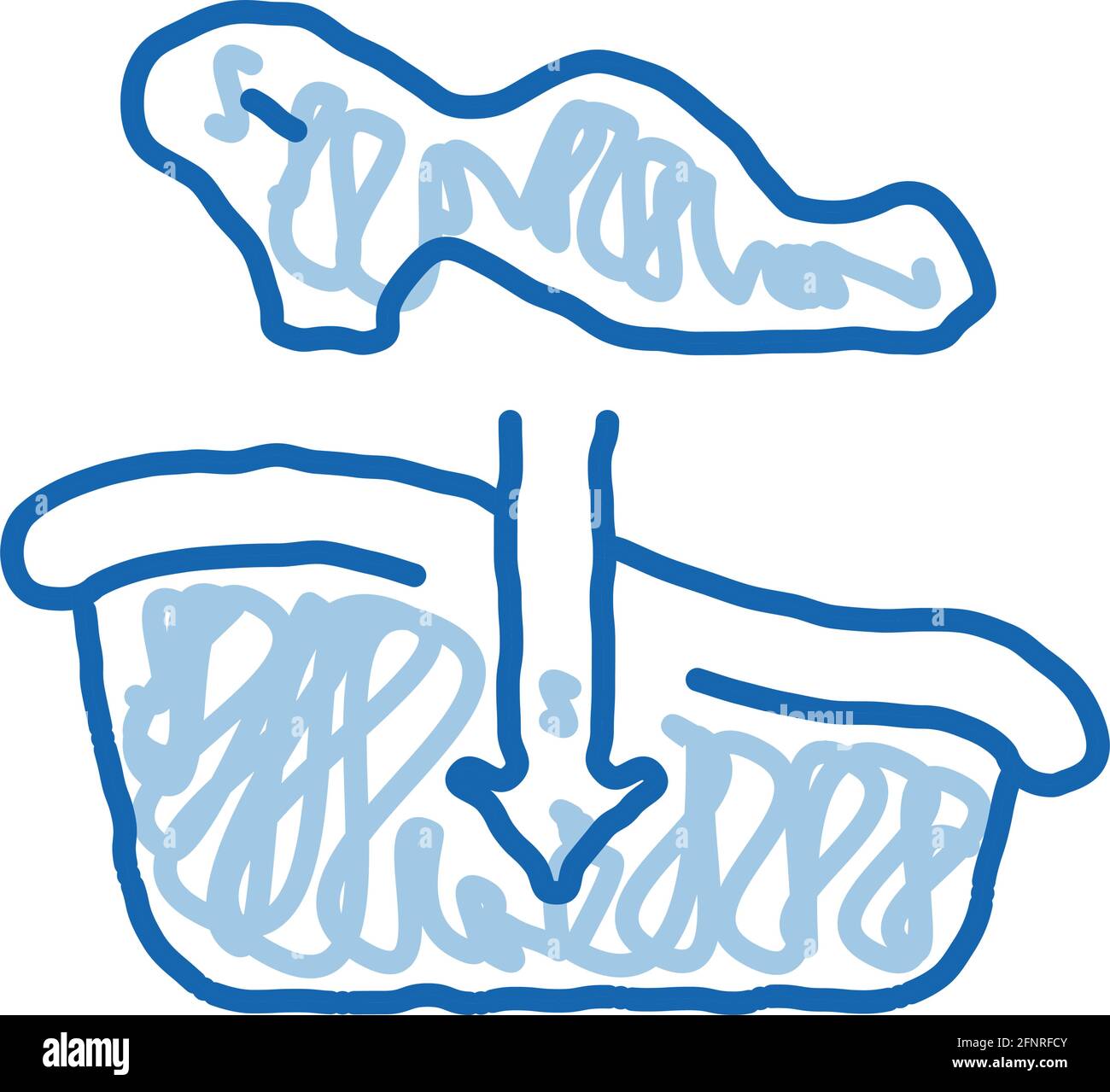 immerse in bath doodle icon hand drawn illustration Stock Vector Image ...