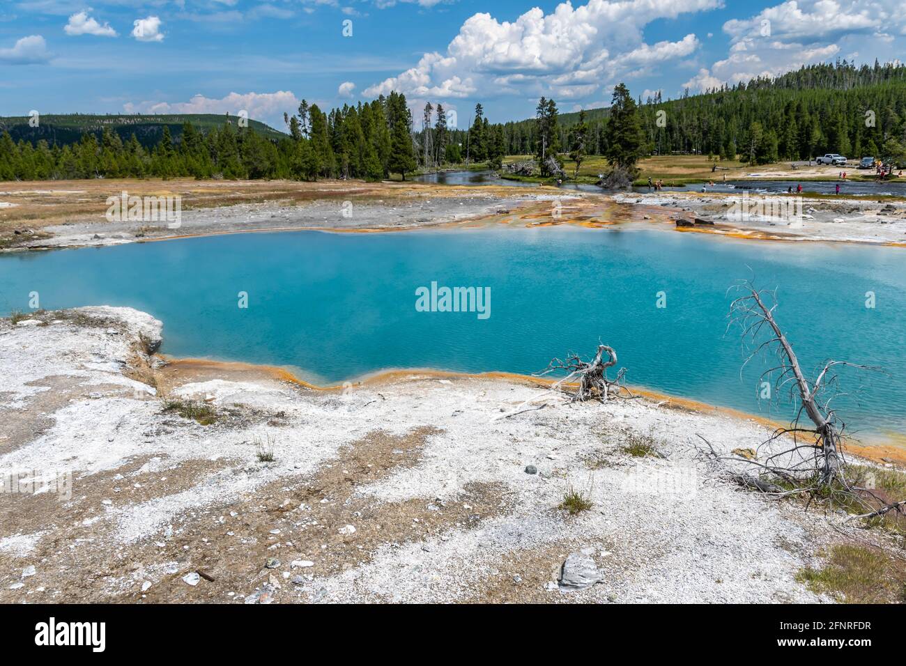 The Black Opal Springs in Yellowstone National Park, Wyoming Stock ...