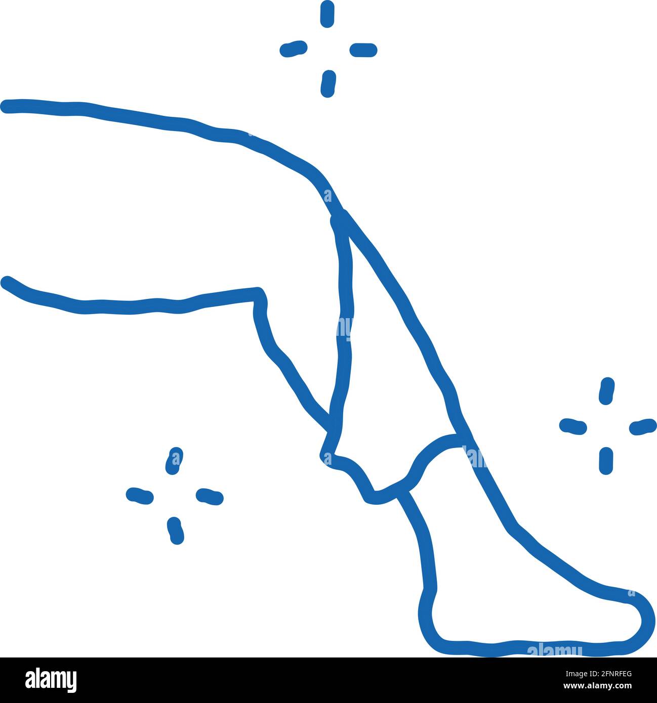 leg smooth skin doodle icon hand drawn illustration Stock Vector Image ...